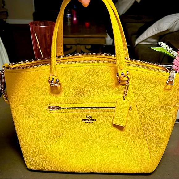 Coach | Bags | Authentic Yellow Coach Purse Mint Condition | Poshmark